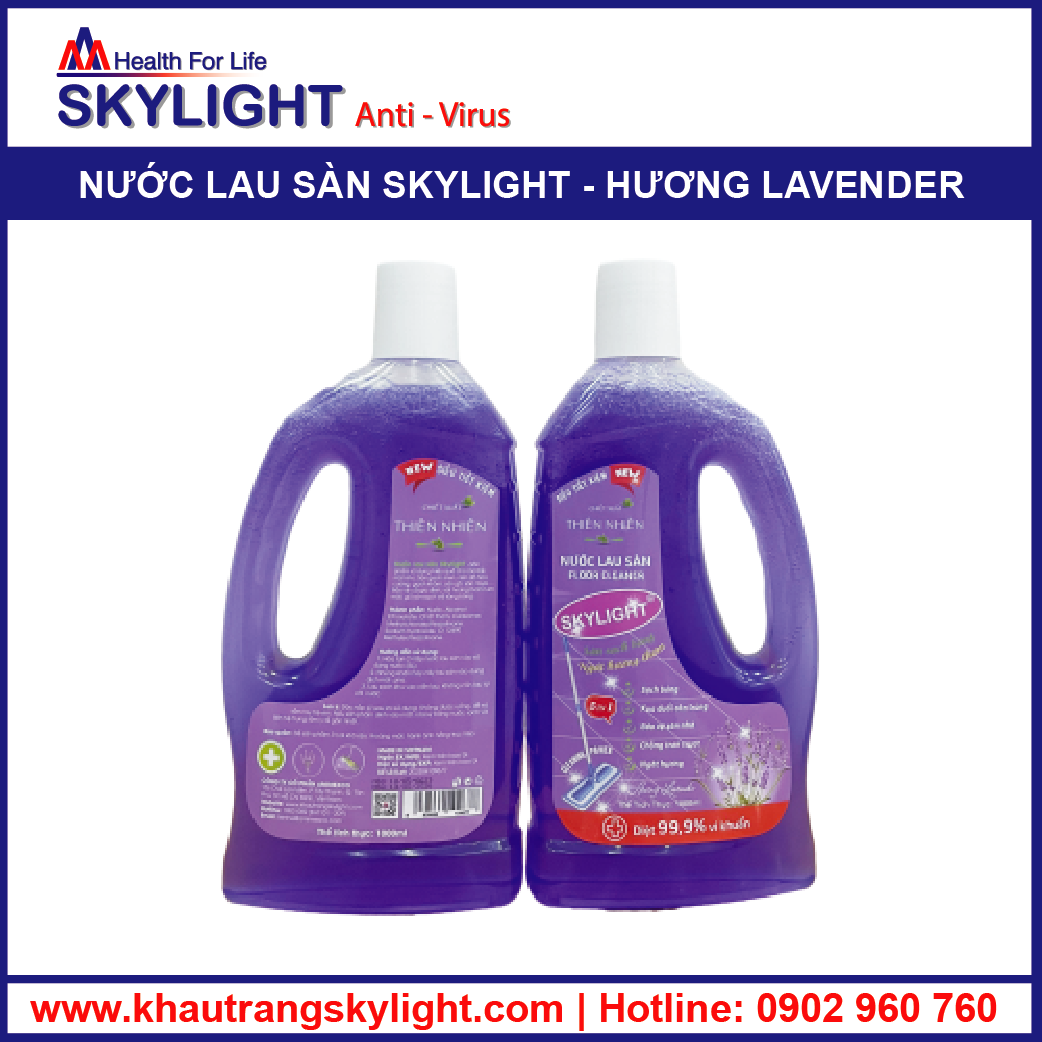 Nước lau sàn Skylight hương lavender - Can 4L